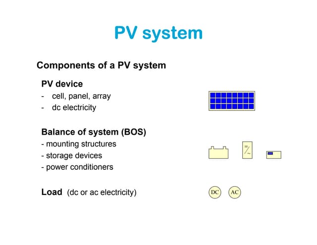Solar PV Cells, Module and Array | PPTX