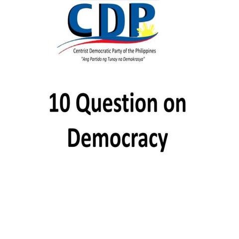 10 question on democracy | PPTX