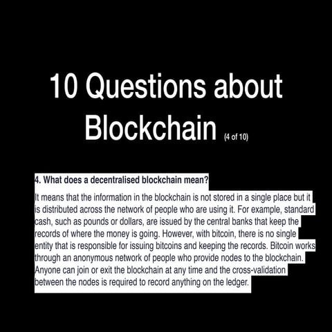 10 questions about blockchain no4 | PDF | Currencies | Economy