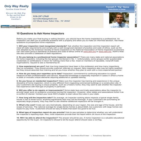 HUD Home Inspection Flyer | PDF