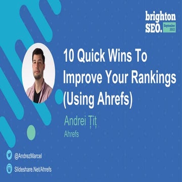 10 quick wins to improve your rankings using Ahrefs.pdf