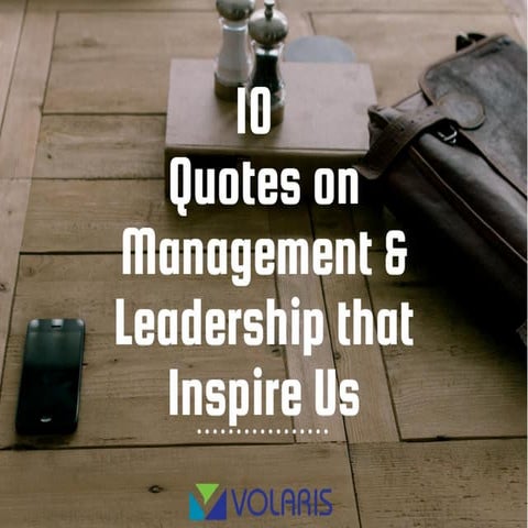 10 Quotes About Management that Inspire Us | PDF | Executive Leadership ...