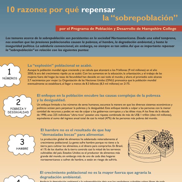 10 razones de la sobrepoblación | PDF