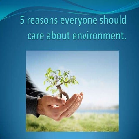 5 reasons everyone should care about environment | PPTX