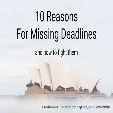 10 Reasons For Missing Deadlines & How To Fight Them | PPT