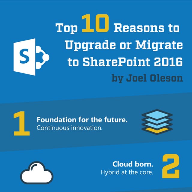 Top 10 Reasons to Upgrade Migrate to SharePoint 2016 - Infographic | PDF