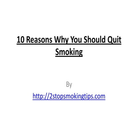 Smoking Presentation | PPTX