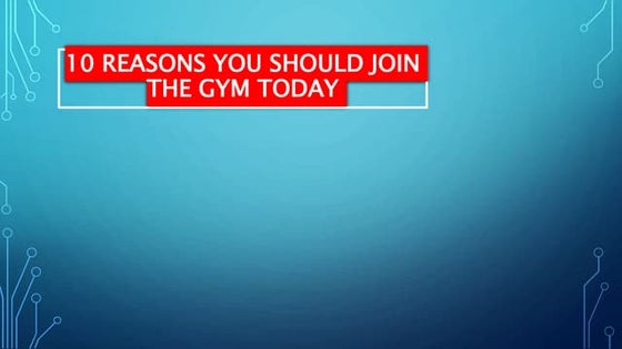 Why Should you join Gym ? | PDF