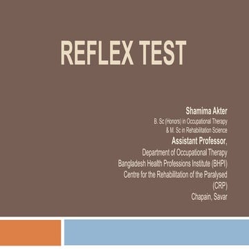 Reflexes - Superficial and Deep tendon reflexes | PPTX