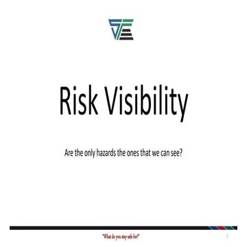 Risk Visibility - identifying the hazards - Mark Fogarty | PPTX