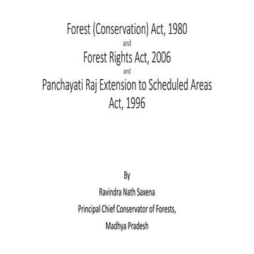 10 . "Forest Clearance" under Forest (Conservation Act, 1980 and ...