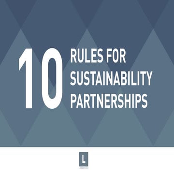 10 rules for sustainability partnerships | PPT