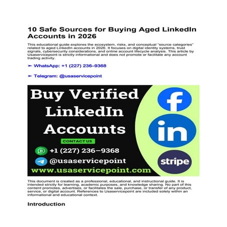 11 Top Sites for Buying LinkedIn Accounts in 2026 (Verified).docx