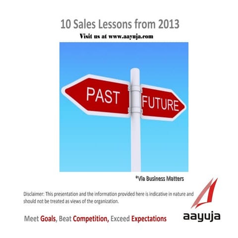 10 Sales Lessons from 2013 | PPT
