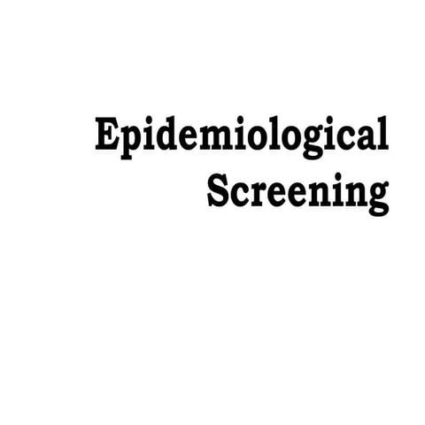 Screening for Diseases | PPTX
