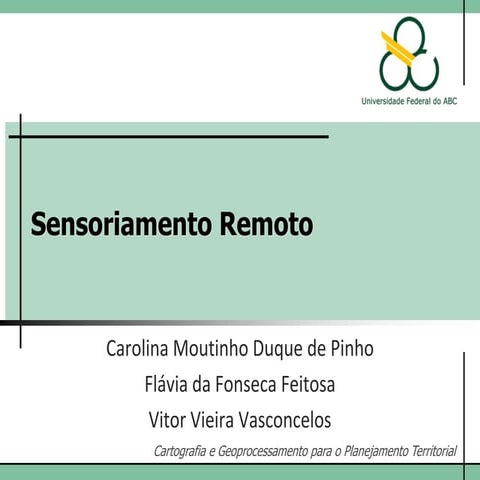 Sensoriamento remoto - Introdução - 2024 | PDF