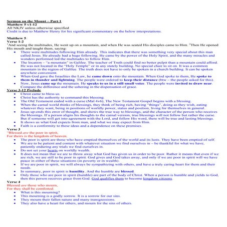 Sermon on the Mount – Part 1 | PDF