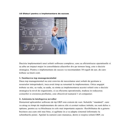 10 sfaturi pentru o implementare de succes | PDF