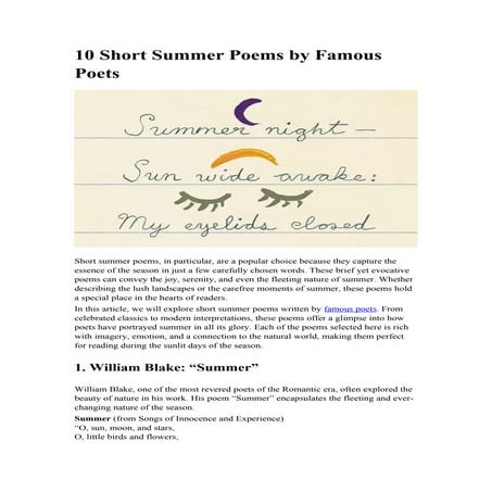 10 Short Summer Poems by Famous Poets.docx