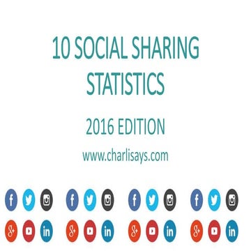 10 Social Sharing Statistics | PPT