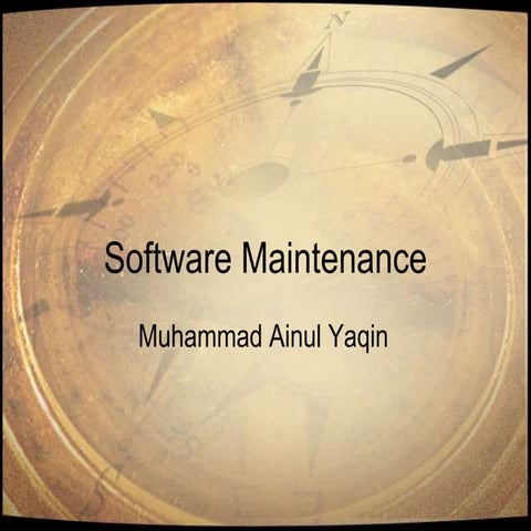 10 Software Maintenance | PPT
