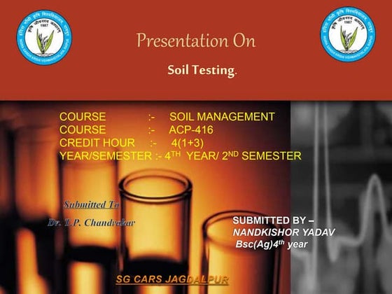 soil sampling and testing | PPT