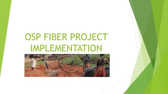 FIBER OPTIC PROJECT AS-BUILT DRAWING (ABD) | PPT