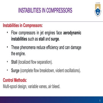 10 Stall and Surge, Surge Control Methods Multi spool compressor ...
