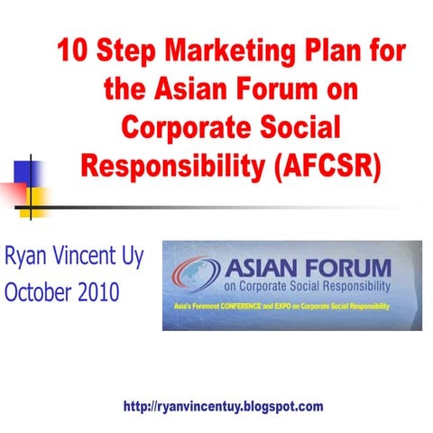 10 step marketing plan for the afcsr [autosaved] | PPTX