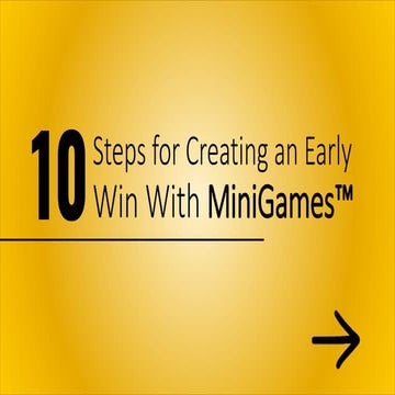 10 steps for creating a MiniGame | PPT
