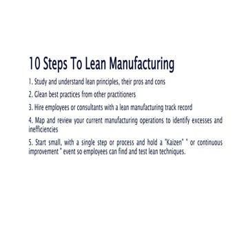 10 Steps To Lean Manufacturing.pptx