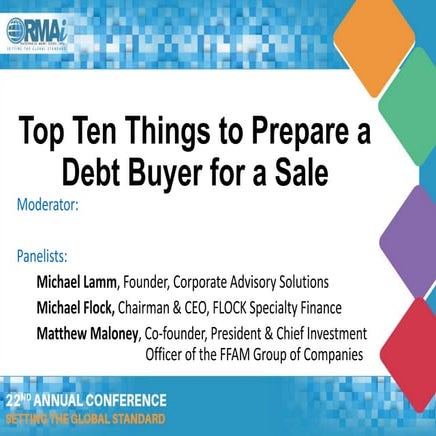 10 Steps to Prepare a Debt Buyer for Sale | PPT
