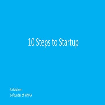 10 Steps to Startup | PPT