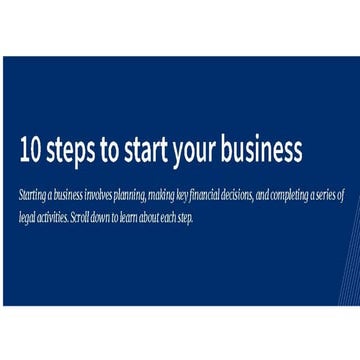 10 steps to start your business.pdf | Business | Business and Finance