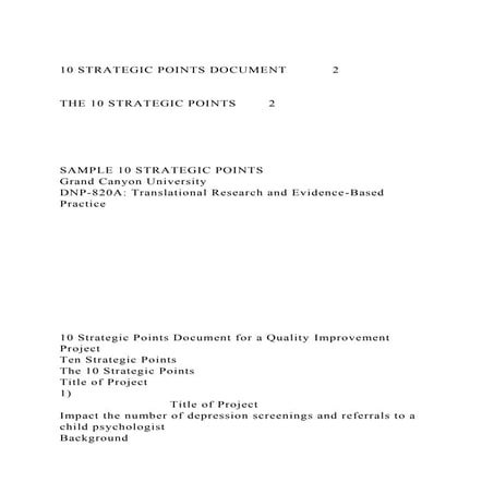 10 STRATEGIC POINTS DOCUMENT 2 THE 10 STRATEGIC PO | DOCX