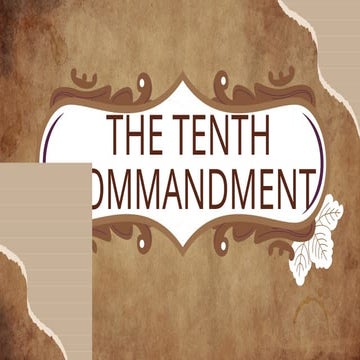 10TH-COMMANDMENT-commandment of god to his people. | PPTX