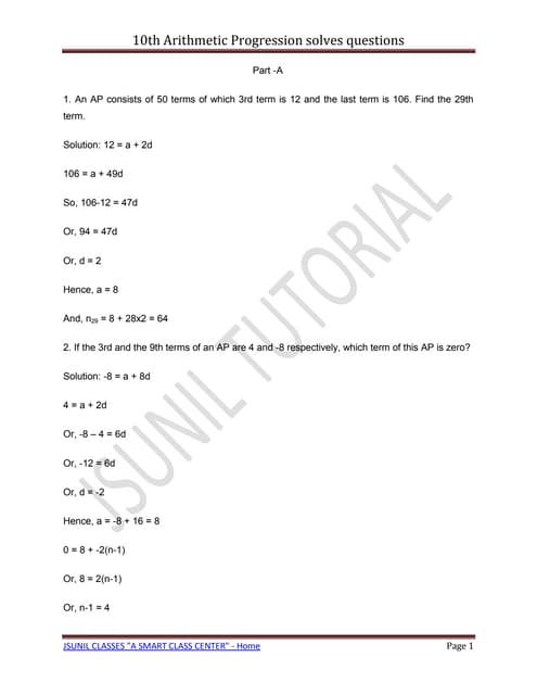 Arithmetic Sequence Real Life Problems | PDF