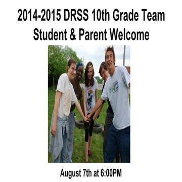 10th grade presentation 2014 2015 year intro | PPTX
