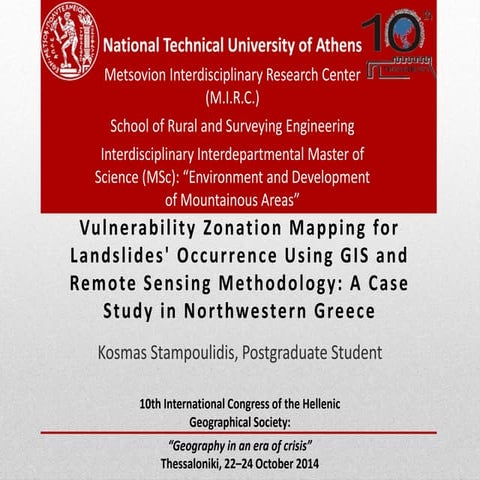Vulnerability Zonation Mapping for Landslides' Occurrence Using GIS and Remote Sensing ...