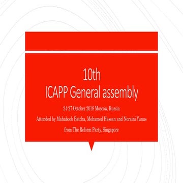 10th ICAPP General Assembly | PPT