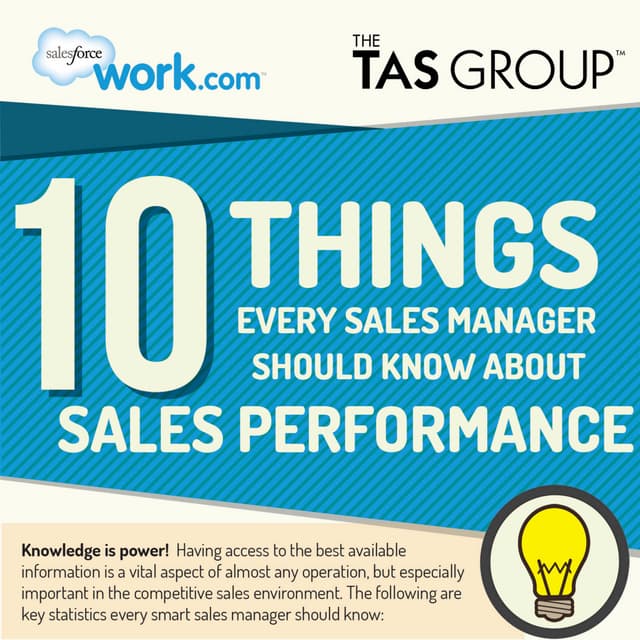 10 Things Every Sales Manager Should Know About Sales Performance | PDF