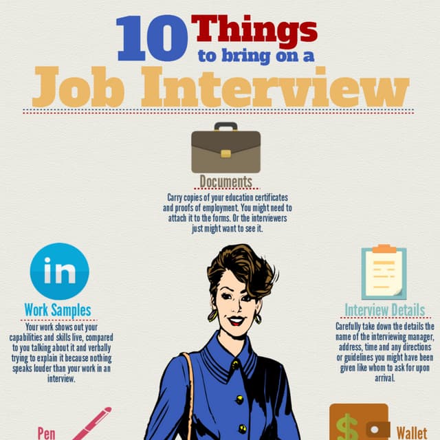 10 Things to Bring on Job Interview [INFOGRAPHIC] | PDF