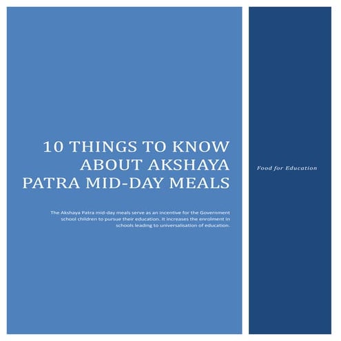 Akshaya patra foundation - In Depth | PDF