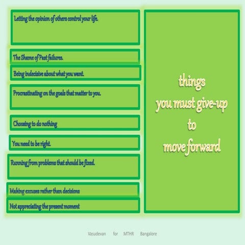 10 things you must give up to move forward | PPTX
