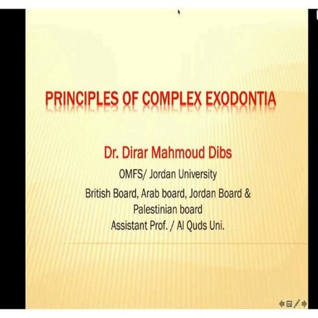 Principles of complex exodontia 4th year dentistry | PDF