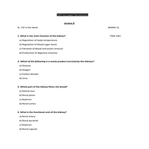 10th Grade test paper Homeostasis.docx