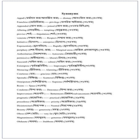 Synonyms & Antonyms (10th to 40th BCS).PDF