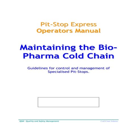 Pharma cold chain | PDF