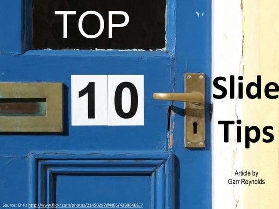 Top Ten Slide Tips Presentation | PPTX