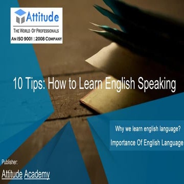 10 Tips: How to Learn English Language | PDF